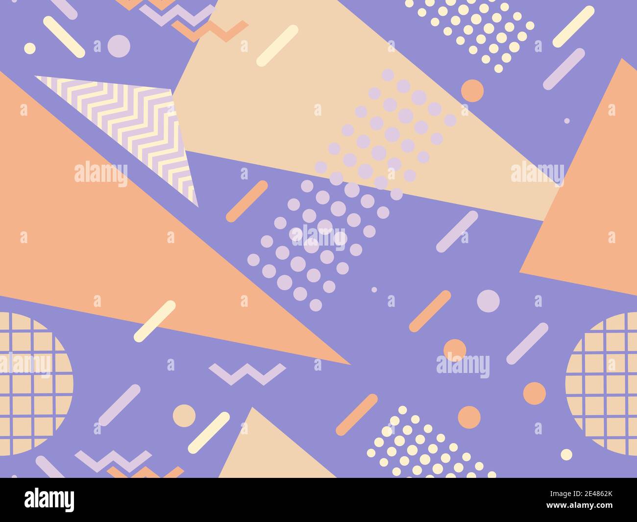 Seamless pattern with geometric shapes in the style of the 80s. Trendy ...