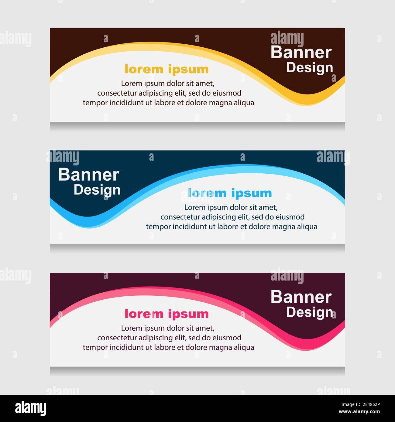 Set of Design Print Banner or Web Template. can be Used for Workflow ...
