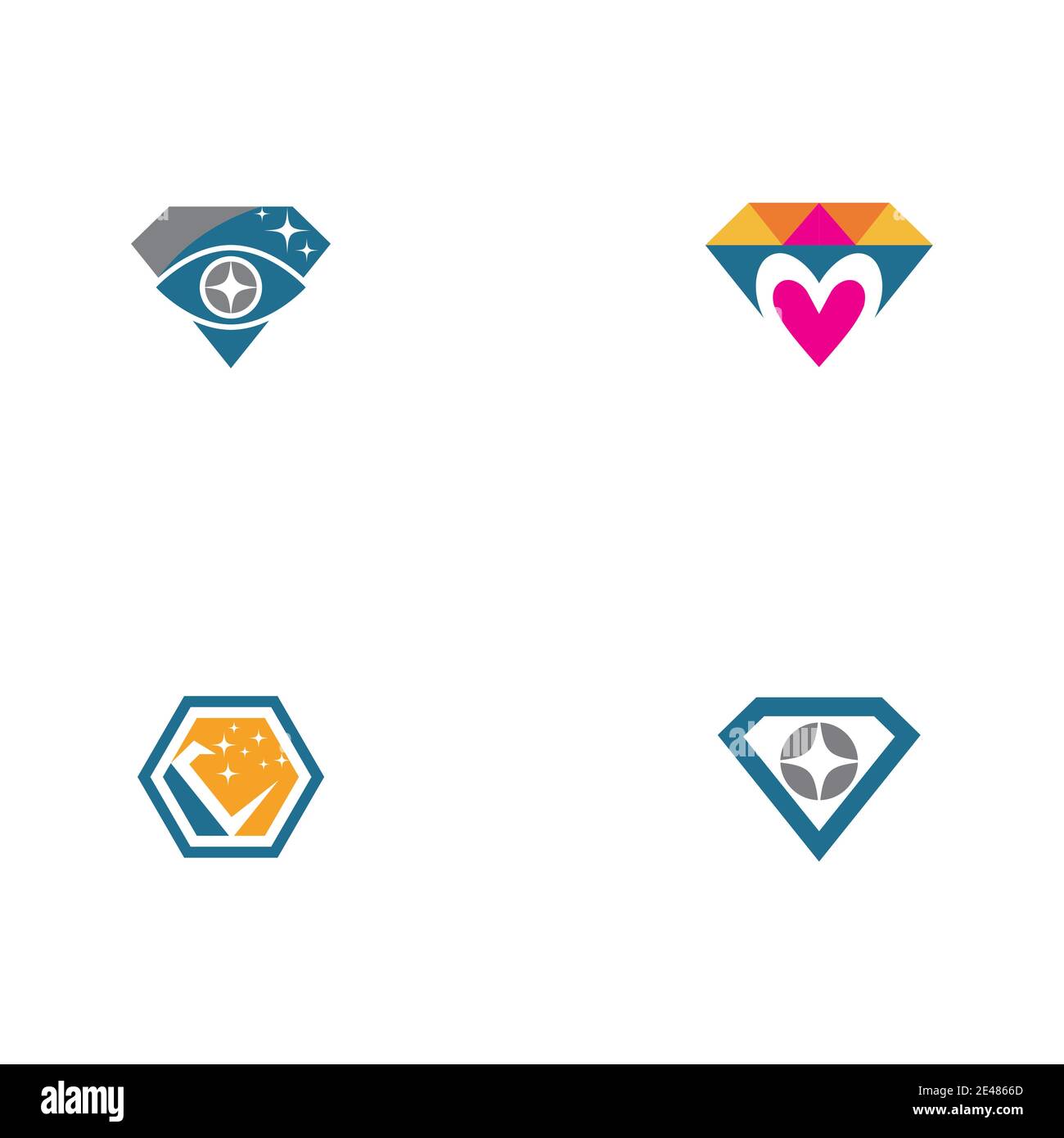 Set diamond Stock Vector Images - Alamy