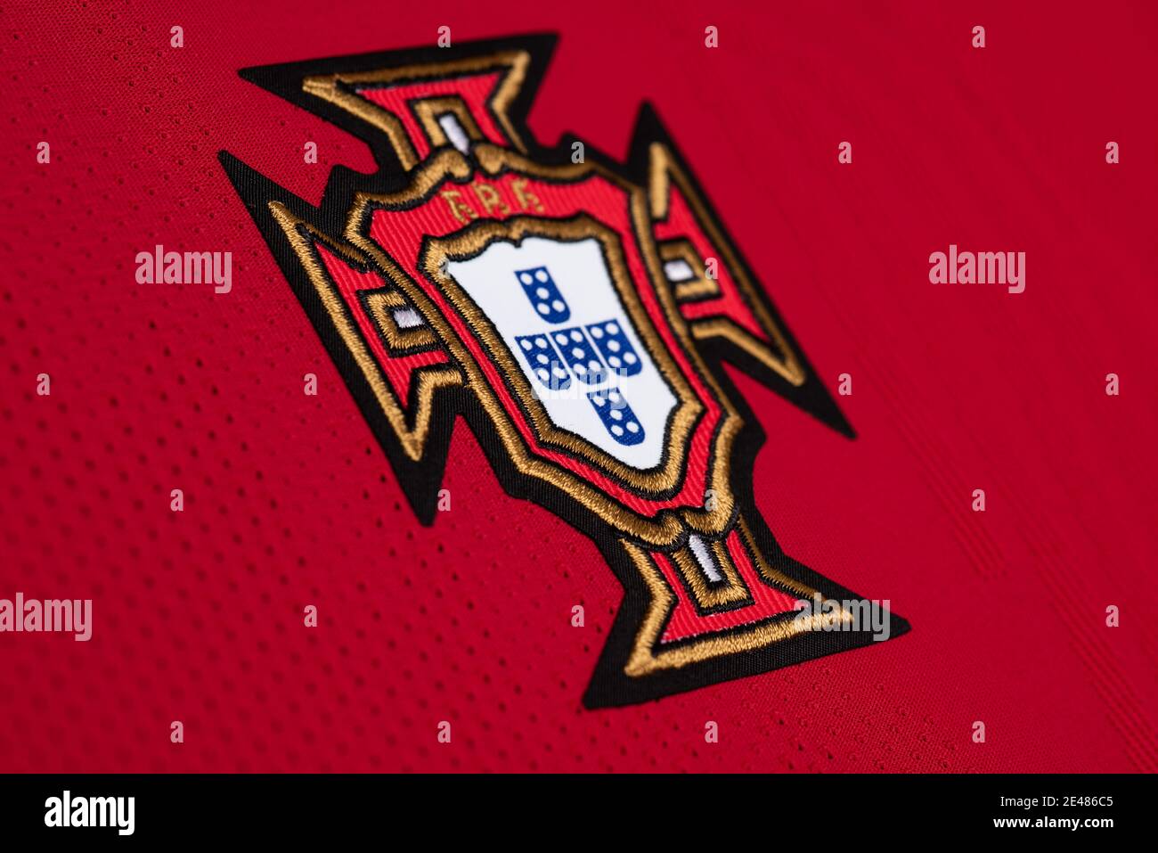 Close up of Portuguese national football team kit Stock Photo - Alamy