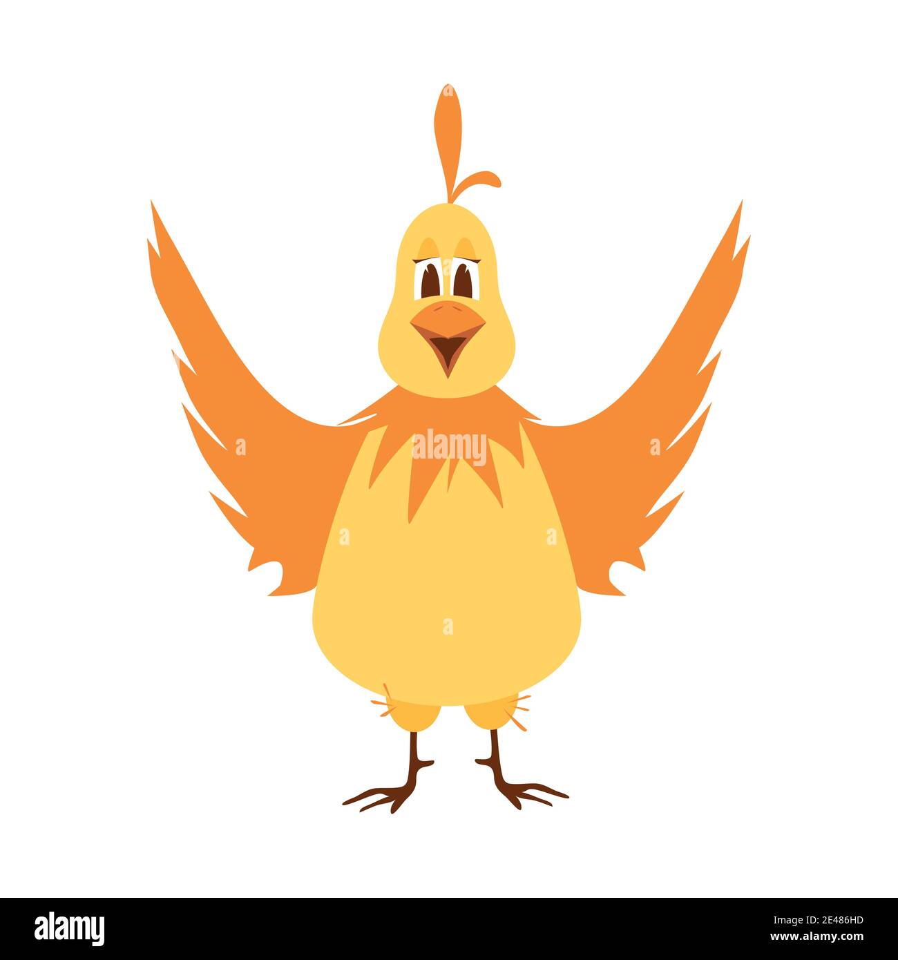 Illustration of a trendy laying hen on a white background. Vector ...
