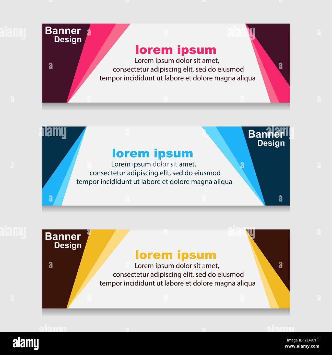 Set of Design Print Banner or Web Template. can be Used for Workflow ...