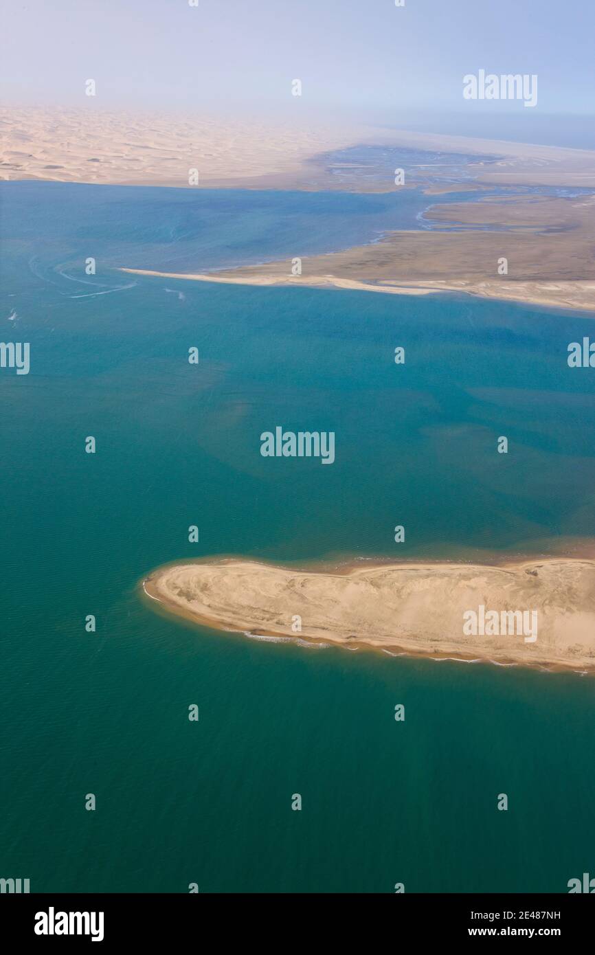 Dunes, Atlantic ocean, Swakopmund, Namib desert, Namibia, Africa Stock ...