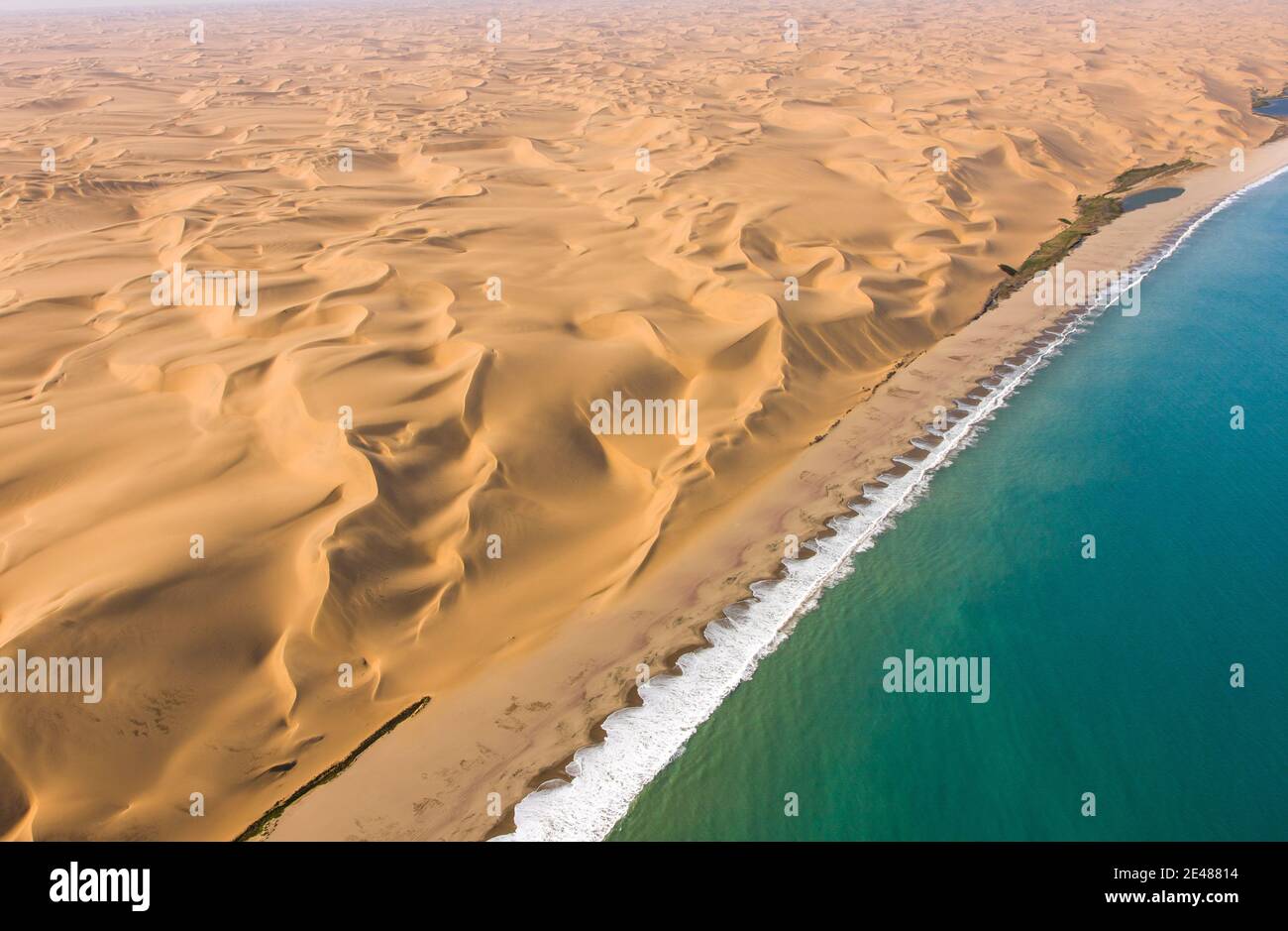 Dunes, Atlantic ocean, Swakopmund, Namib desert, Namibia, Africa Stock ...