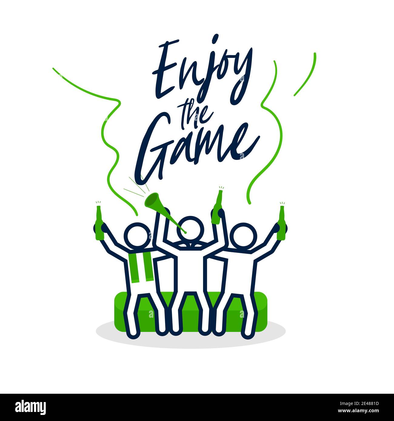 The fans enjoy game Stock Vector Images - Alamy