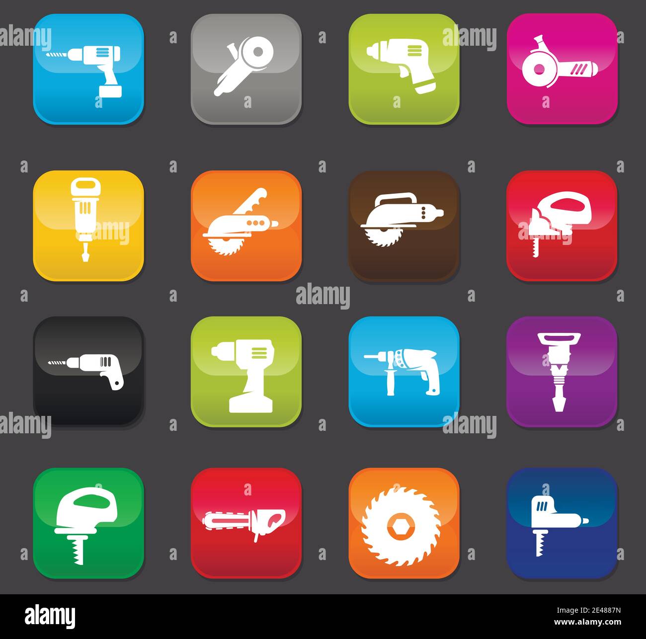 Power tools icons set Stock Vector Image & Art - Alamy