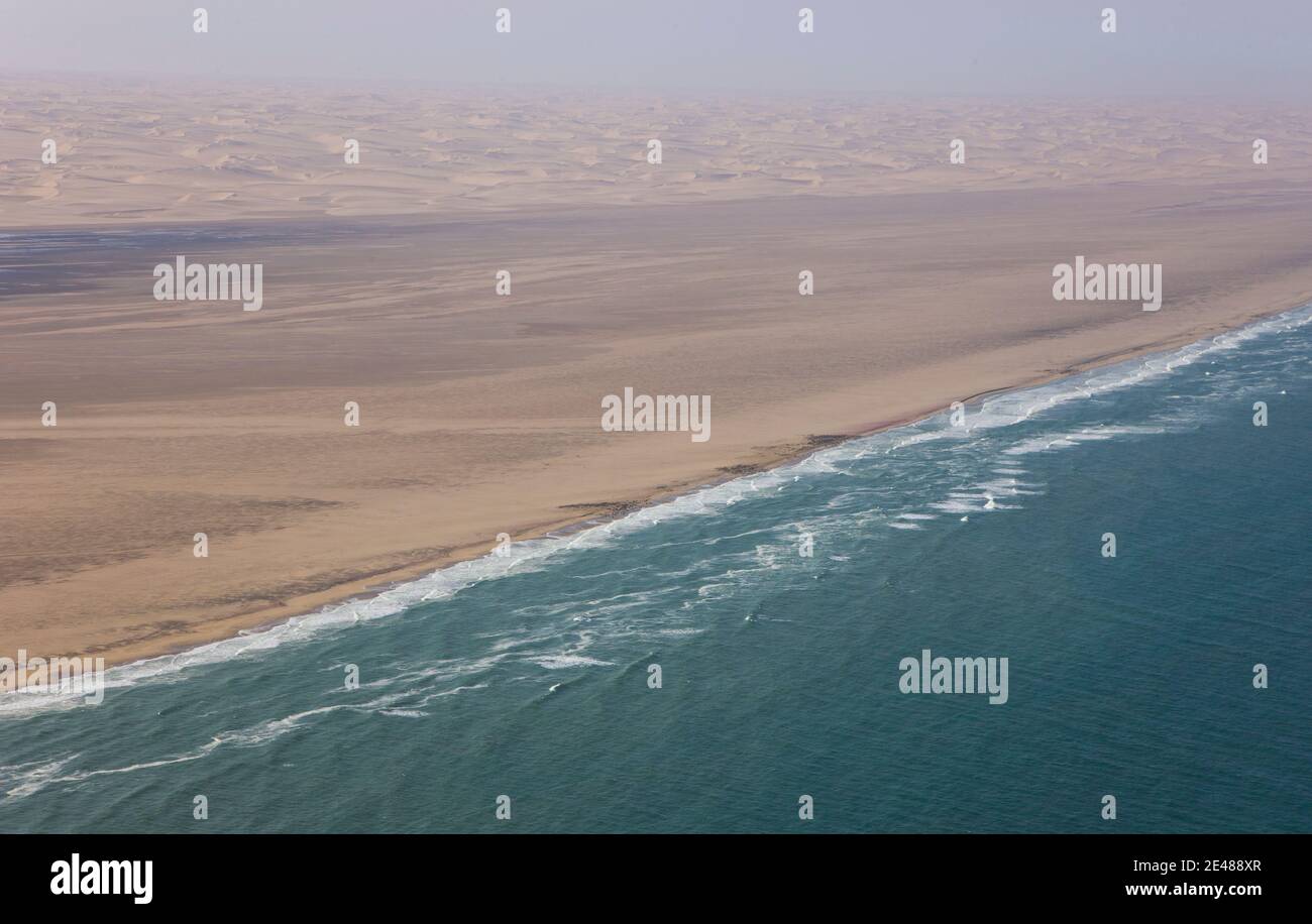 Dunes, Atlantic ocean, Swakopmund, Namib desert, Namibia, Africa Stock ...