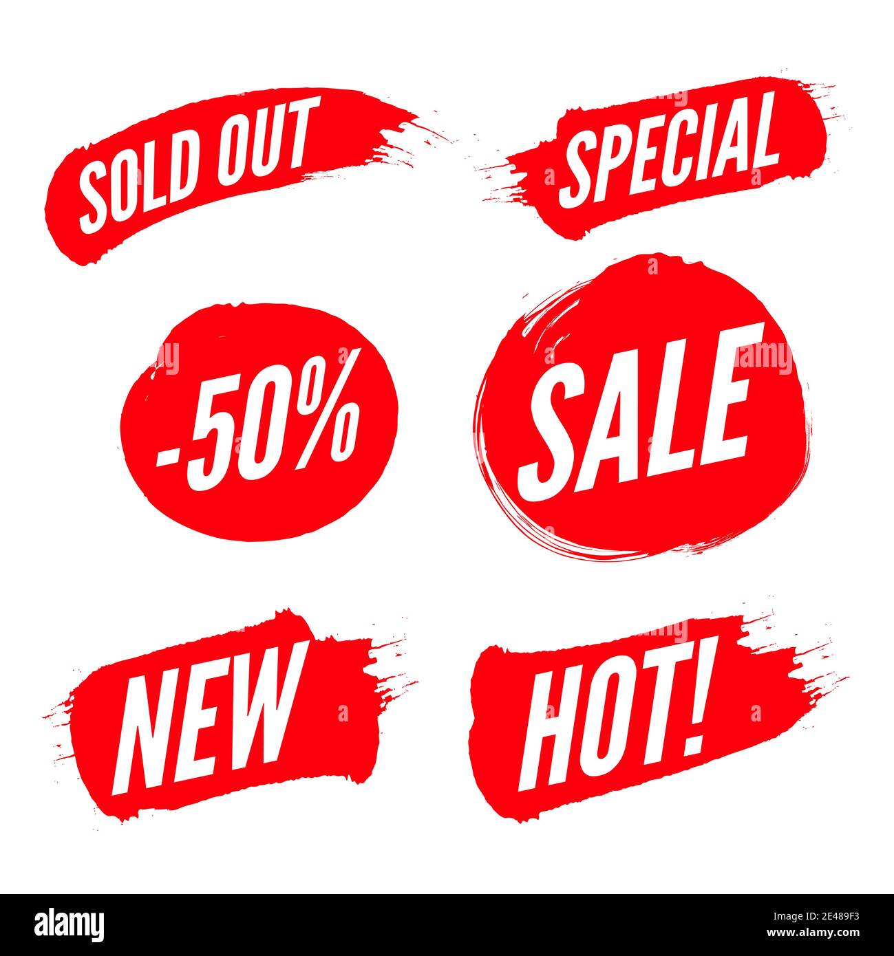 Promotion red round grunge hi-res stock photography and images - Alamy