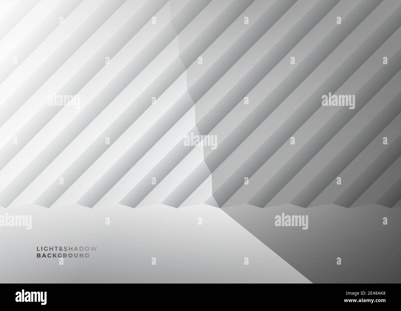 Realistic grey studio wall, Empty light&shadow room interior in minimal ...