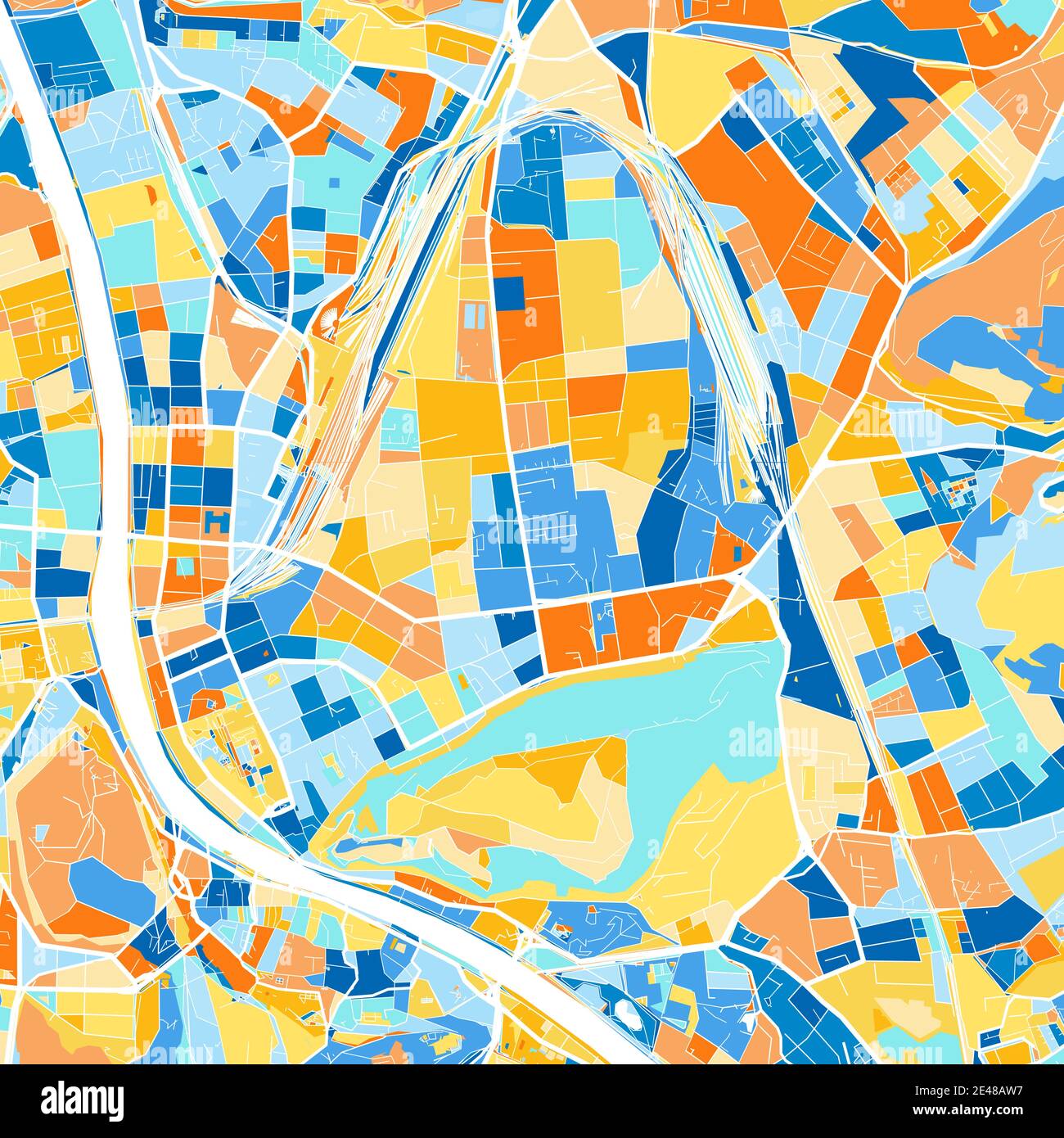 Salzburg map Stock Vector Images - Alamy