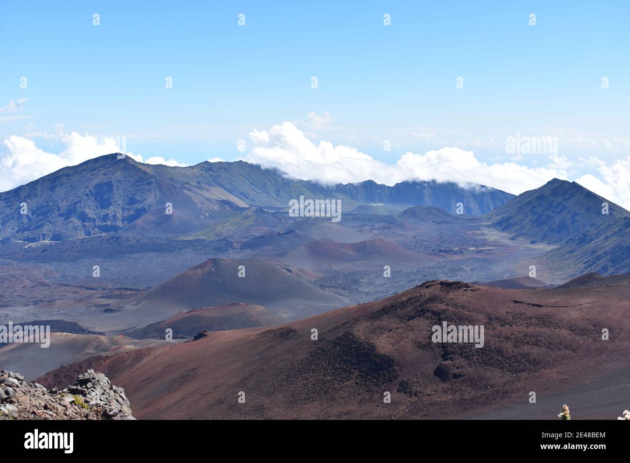Beautiful shot of Scenic landscape of the East Maui Volcano on the ...