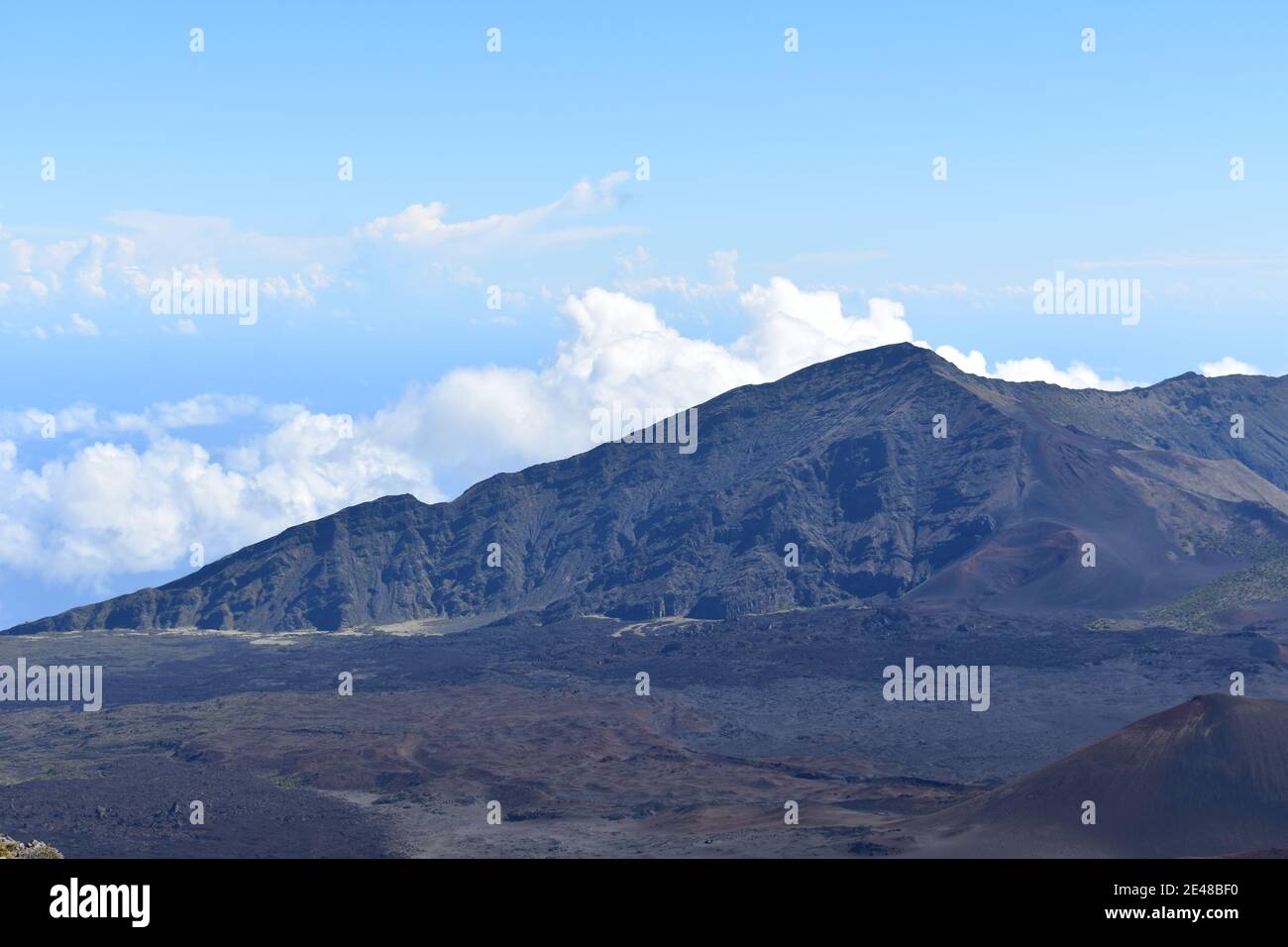 Beautiful shot of Scenic landscape of the East Maui Volcano on the ...