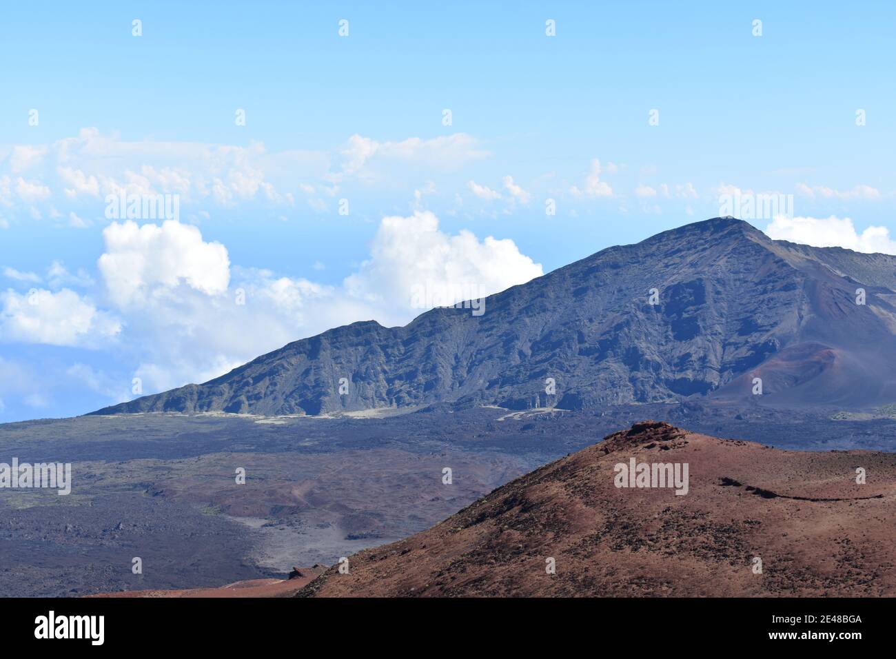 Beautiful shot of Scenic landscape of the East Maui Volcano on the ...