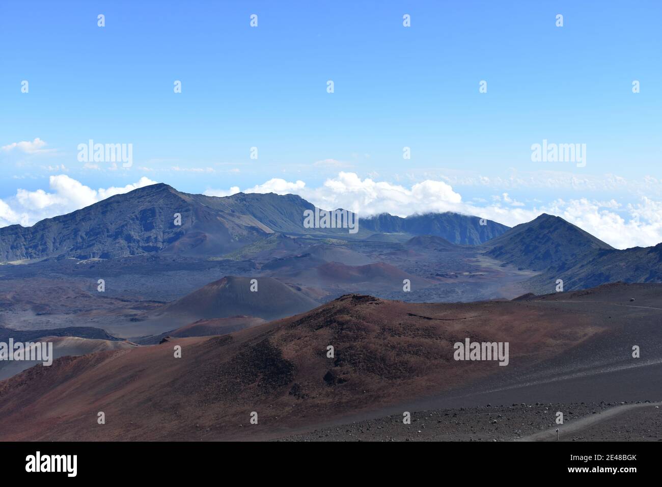 Beautiful shot of Scenic landscape of the East Maui Volcano on the ...