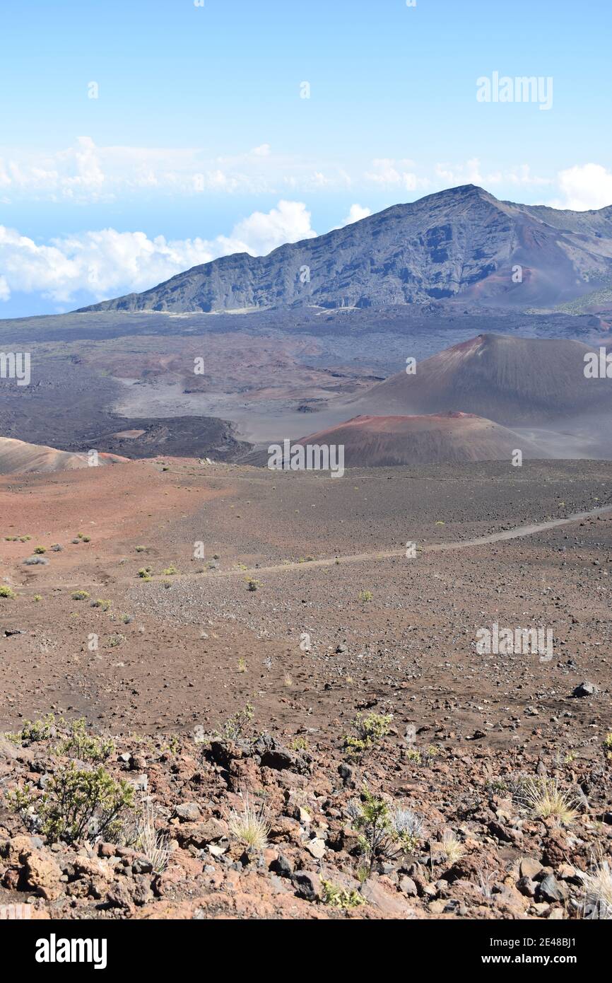 Beautiful shot of Scenic landscape of the East Maui Volcano on the ...