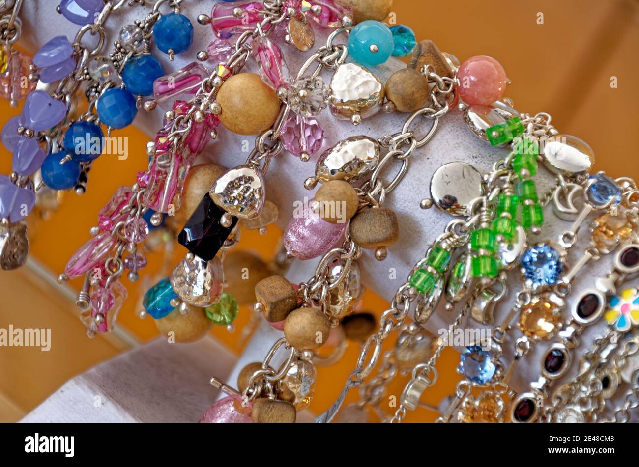 Traditional jewelerry souvenirs at local market in Acapulco, Guererro ...