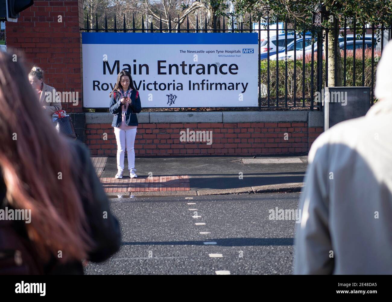 Main Entrance of the NHS Royal Victoria Infirmary RVI Hospital in ...