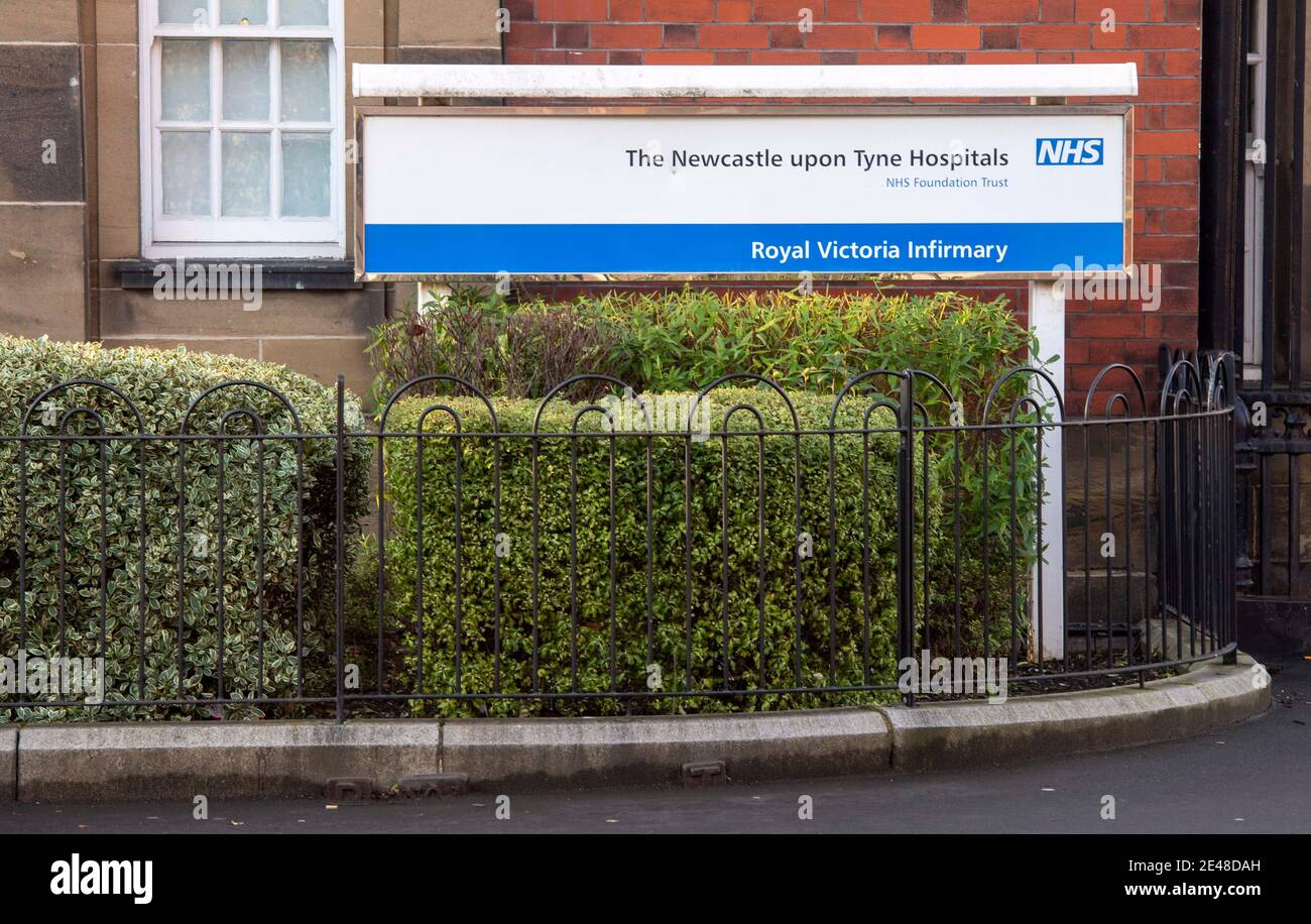 Main Entrance of the NHS Royal Victoria Infirmary RVI Hospital in ...