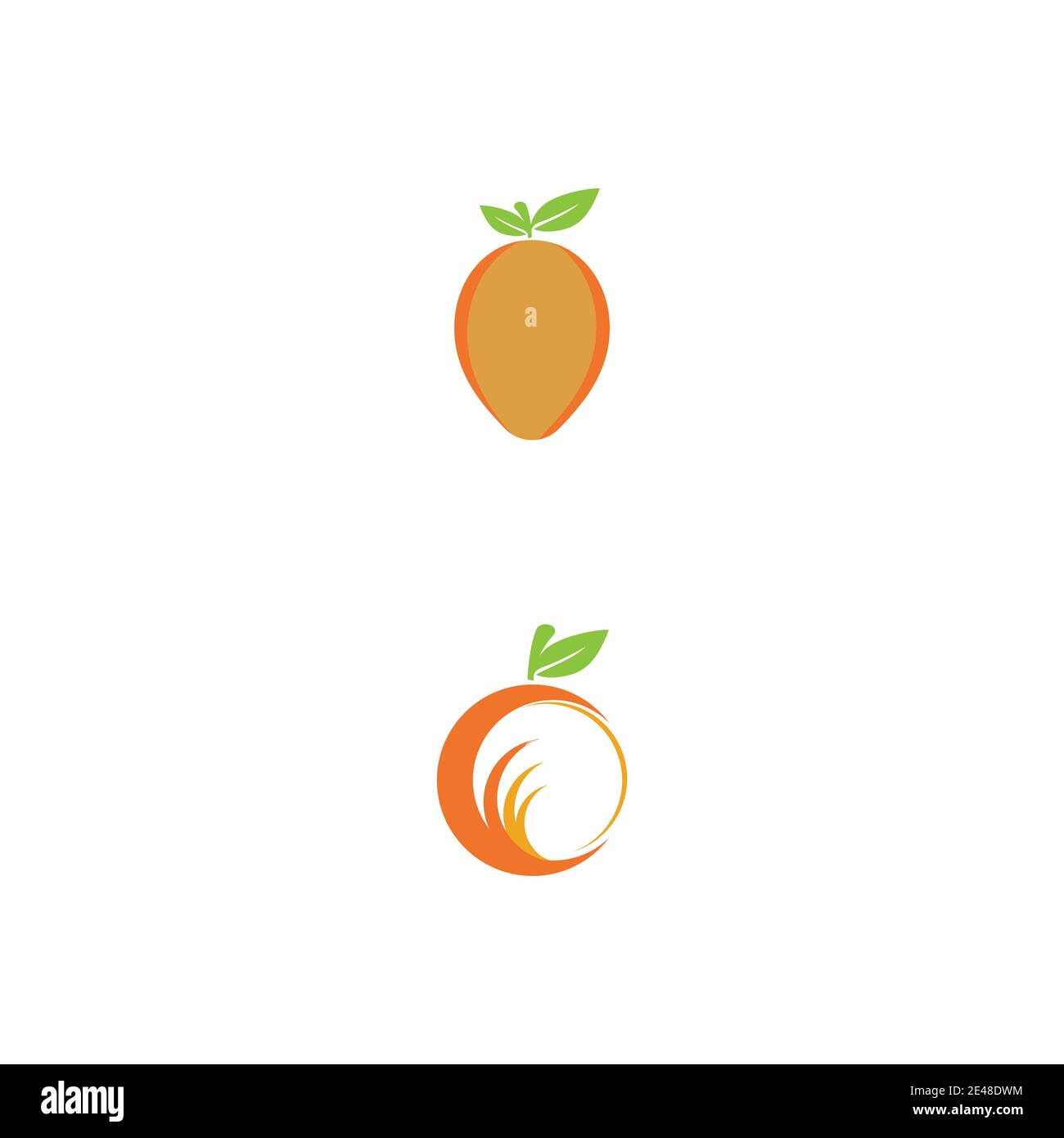 Orange logo design Vector icon illustration design Stock Vector Image ...