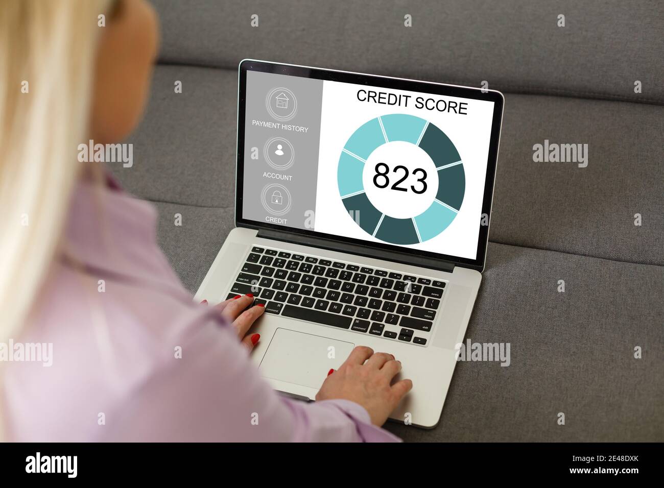 Digital Online Credit Score Finance Rating Record Concept Stock Photo ...