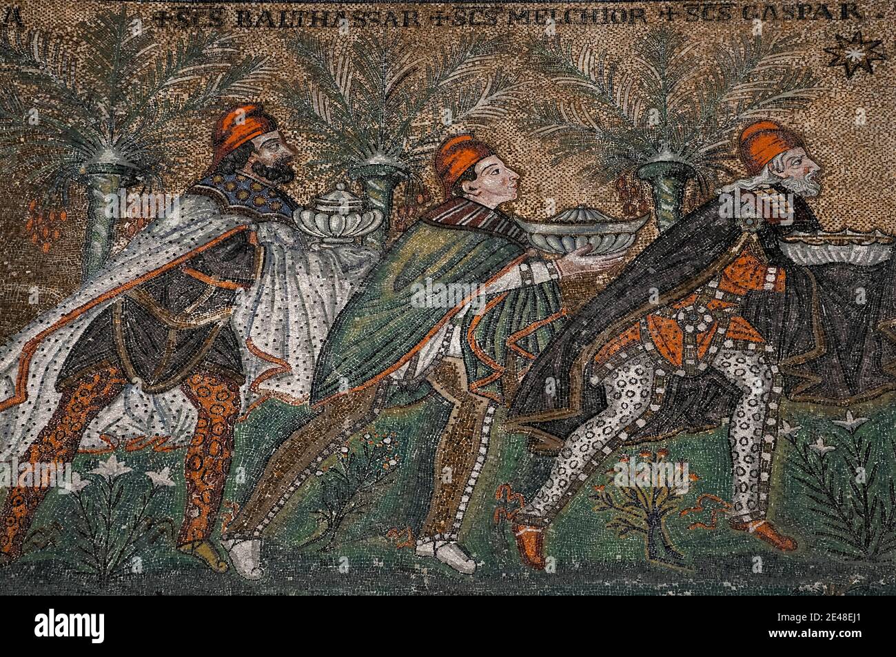 Biblical Magi, Three Wise Men or Kings from the East in a Byzantine ...