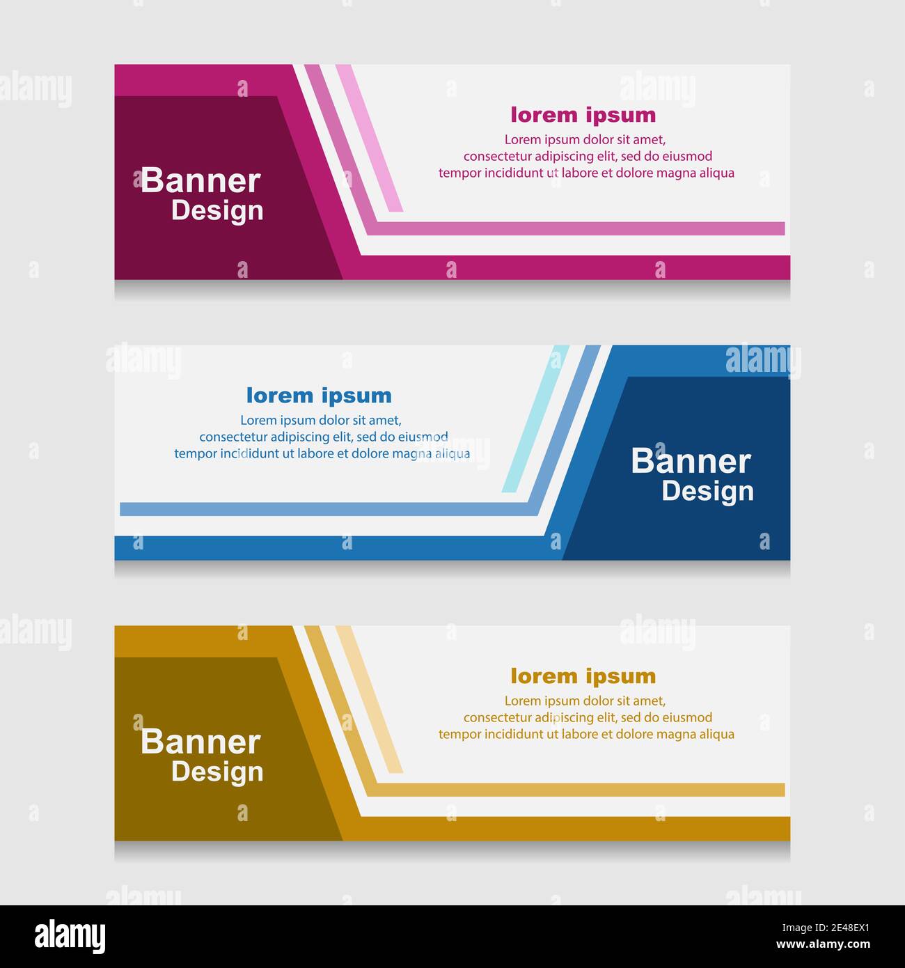 Set of Design Print Banner or Web Template. can be Used for Workflow ...