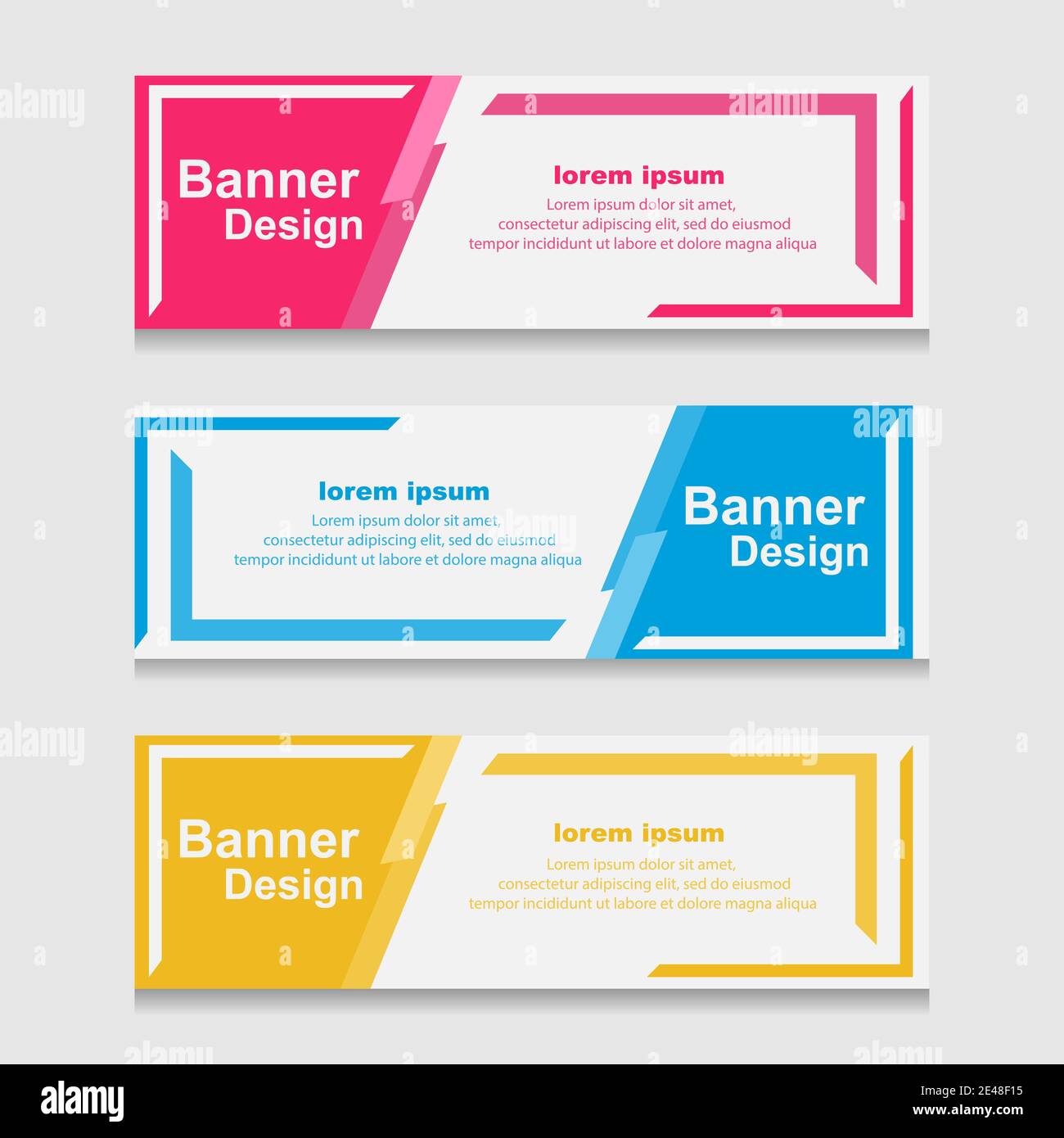 Set of Design Print Banner or Web Template. can be Used for Workflow ...