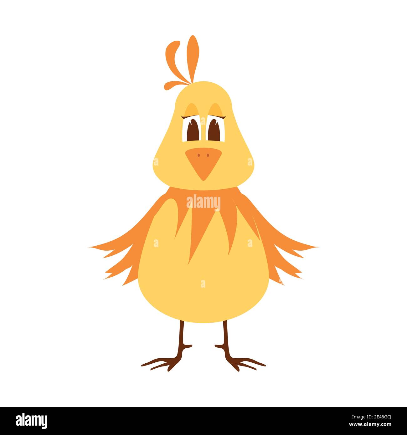 Illustration of a trendy laying hen on a white background. Vector ...