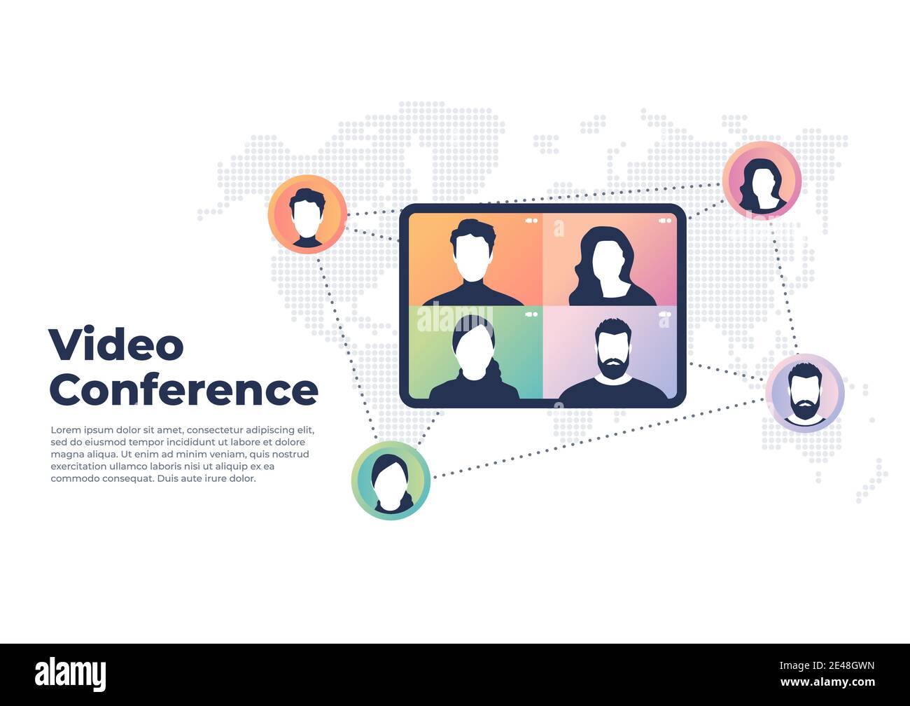 Videoconferencing vector vectors hi-res stock photography and images ...
