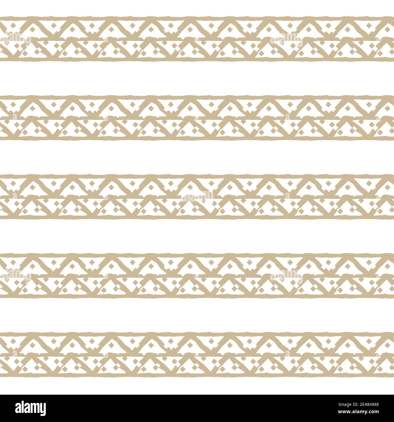 Horizontal beige Seamless repeat border pattern with random jagged ...