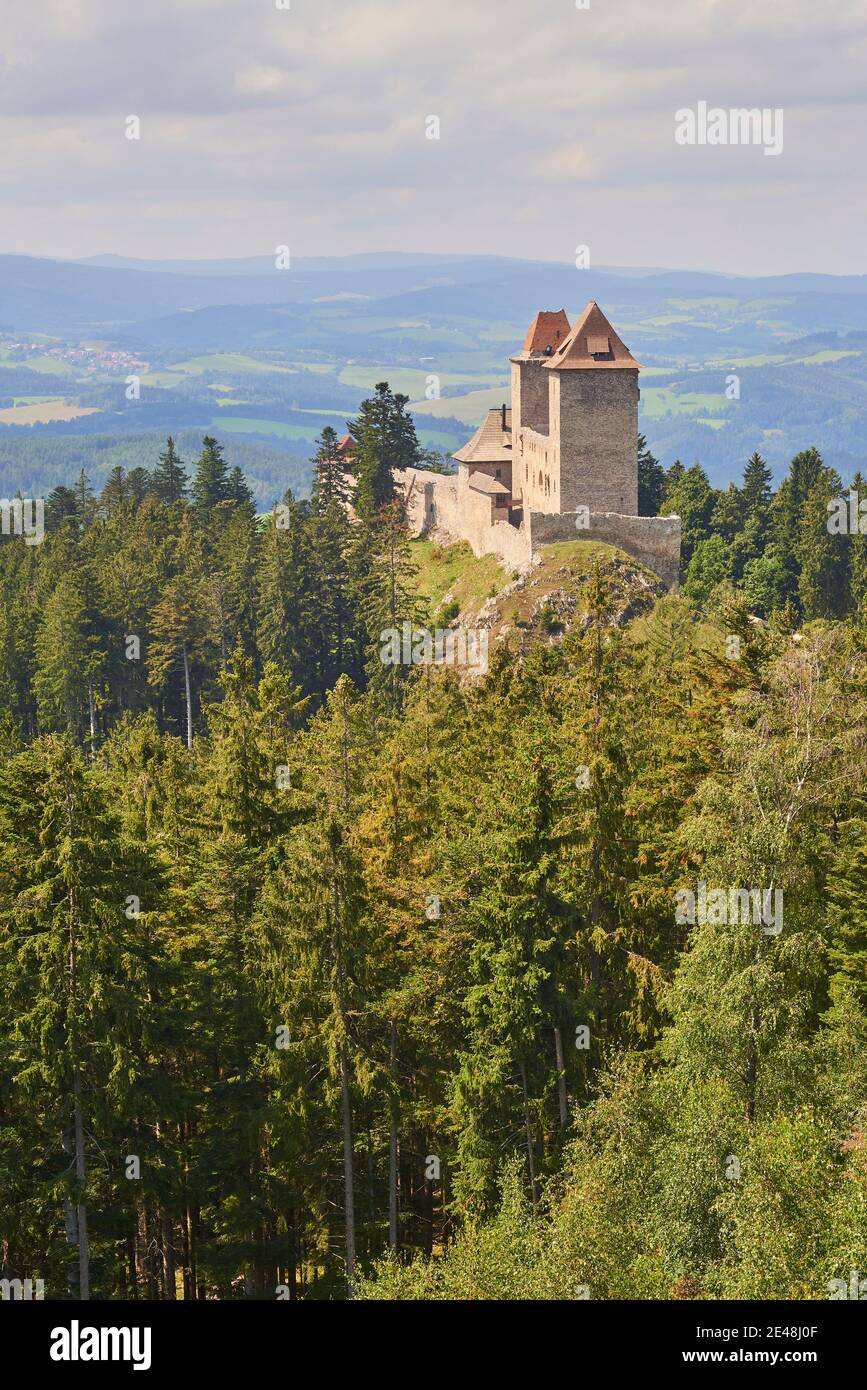 Kasperk castle, Sumava National Park (Bohemian forest), Czech Republic ...