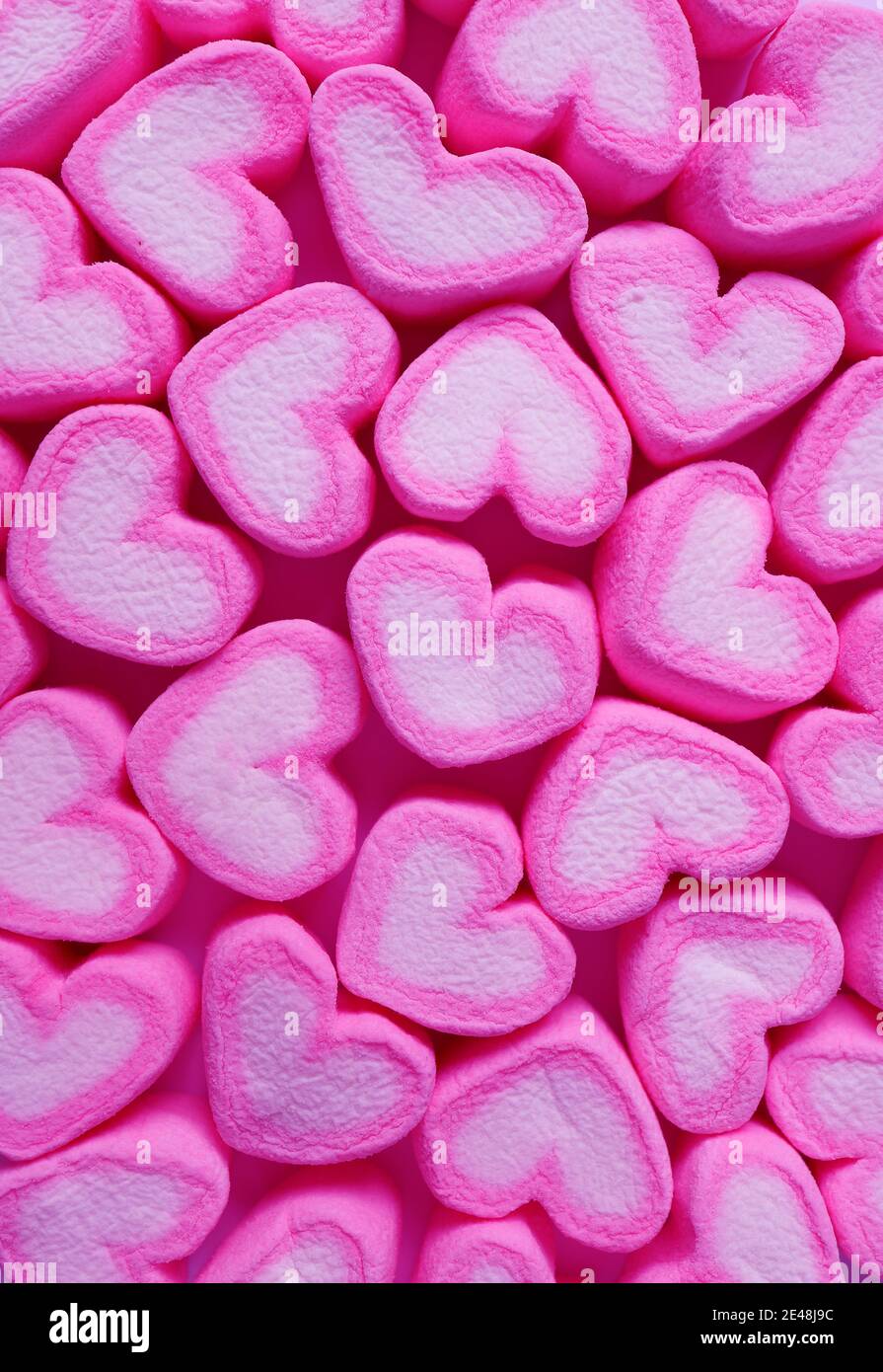 Pink Candy Hearts Wallpaper