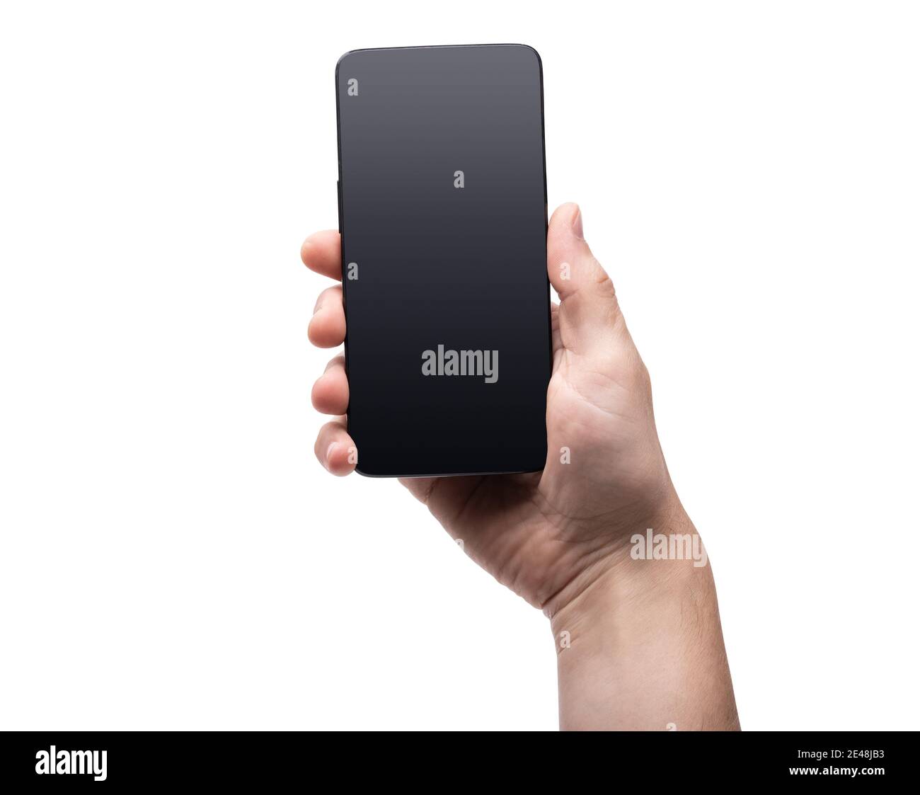 Male hand using smartphone application Cut Out Stock Images & Pictures ...