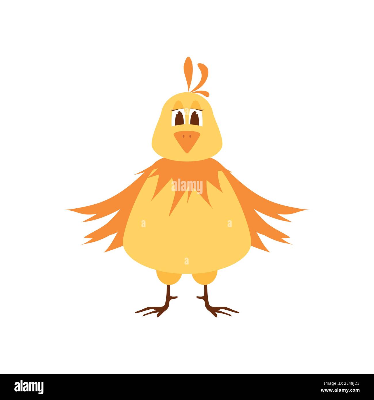 Illustration of a trendy laying hen on a white background. Vector ...