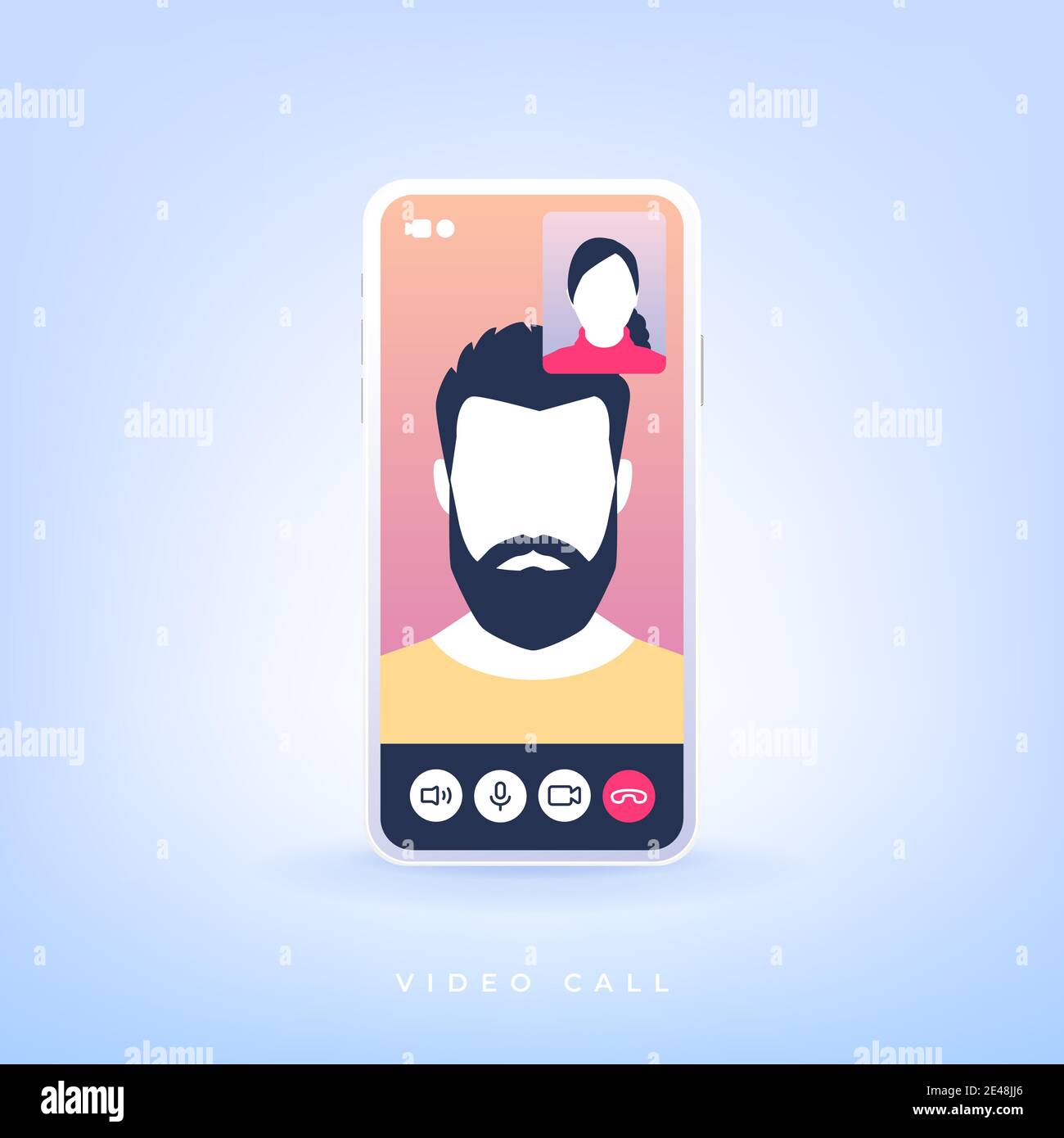 Video conference ui call Stock Vector Images - Alamy