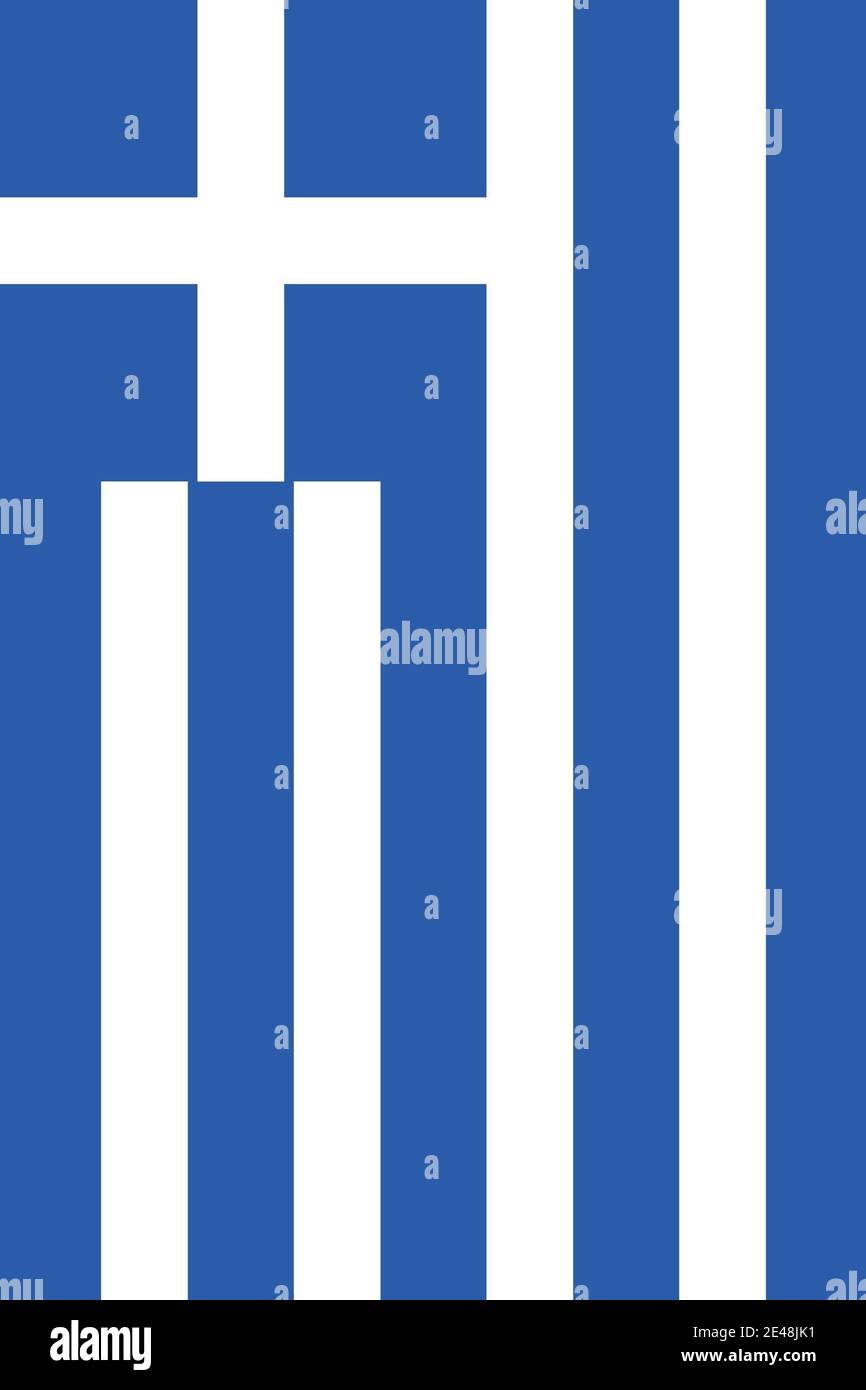 Vertical illustration icon of the national flag of Greece Stock Photo ...