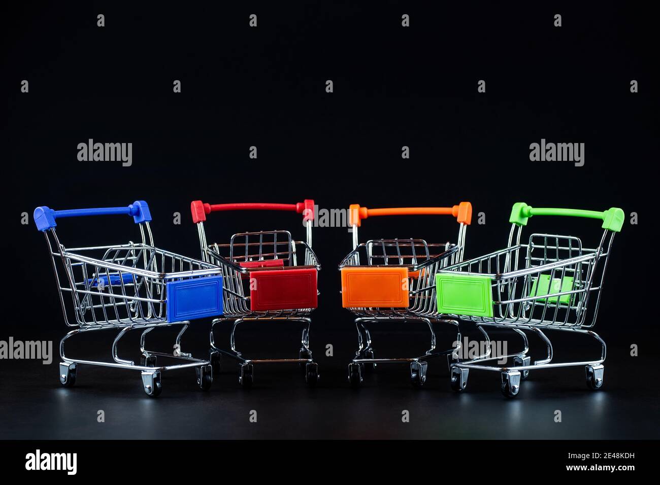 Grocery Supermarket Realistic Trolley Cart, Empty Shopping Cart for ...