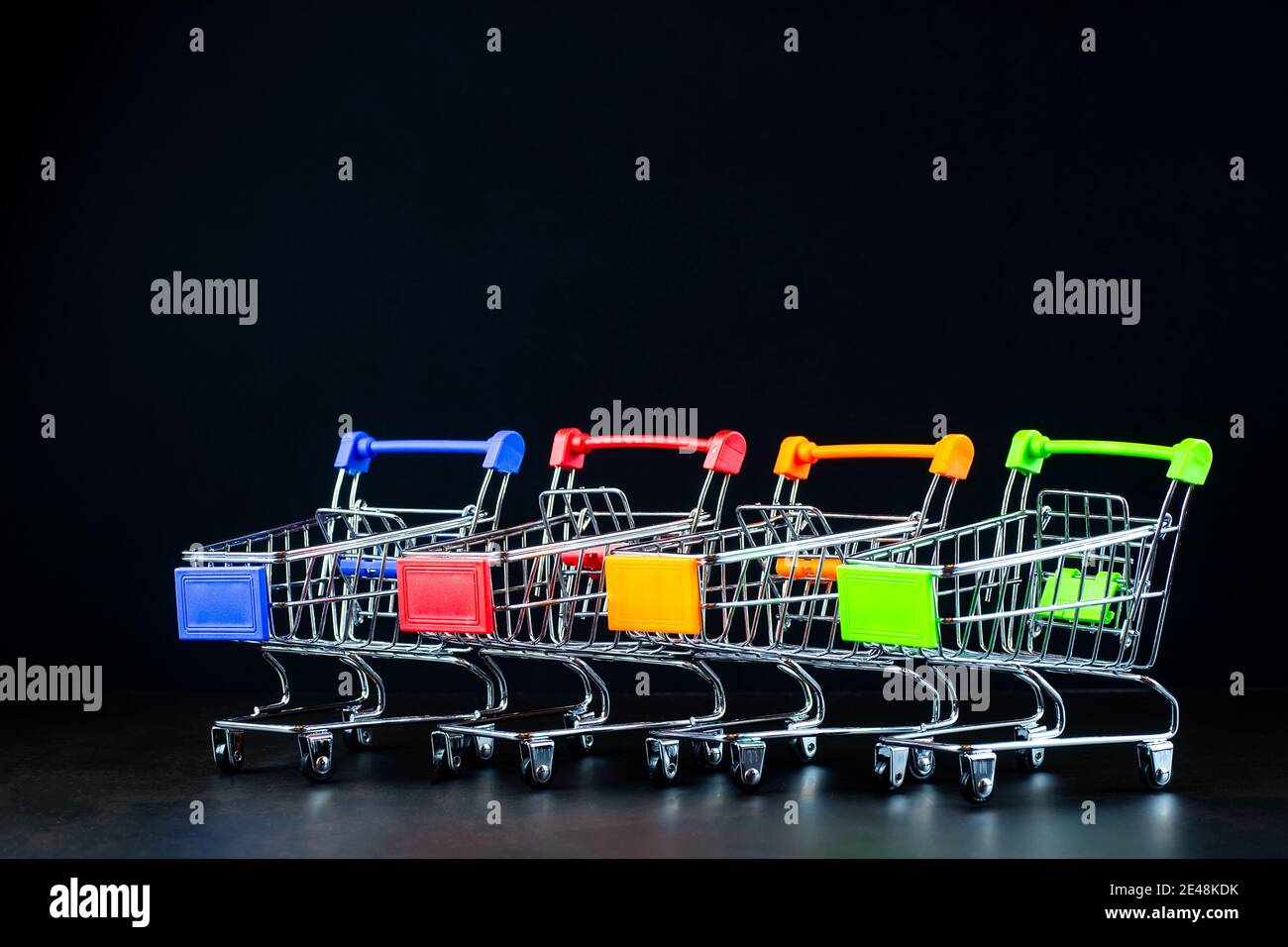 Grocery Supermarket Realistic Trolley Cart, Empty Shopping Cart for ...