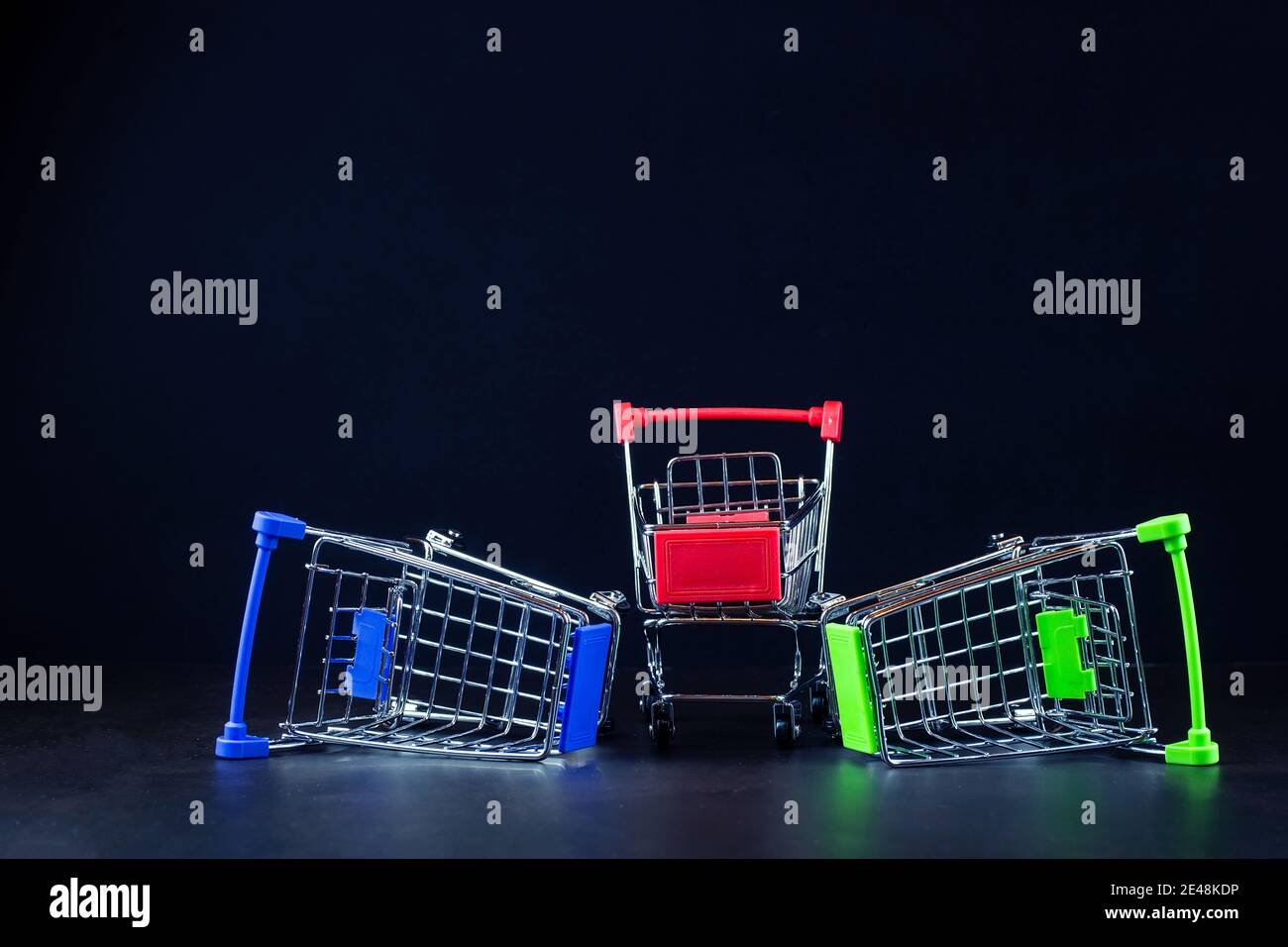 Grocery Supermarket Realistic Trolley Cart, Empty Shopping Cart for ...