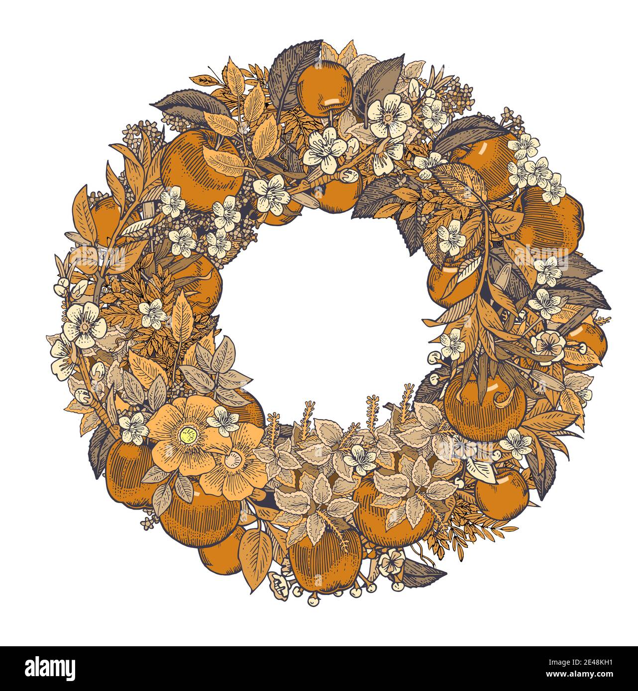 Flower garden picture Stock Vector Images - Alamy