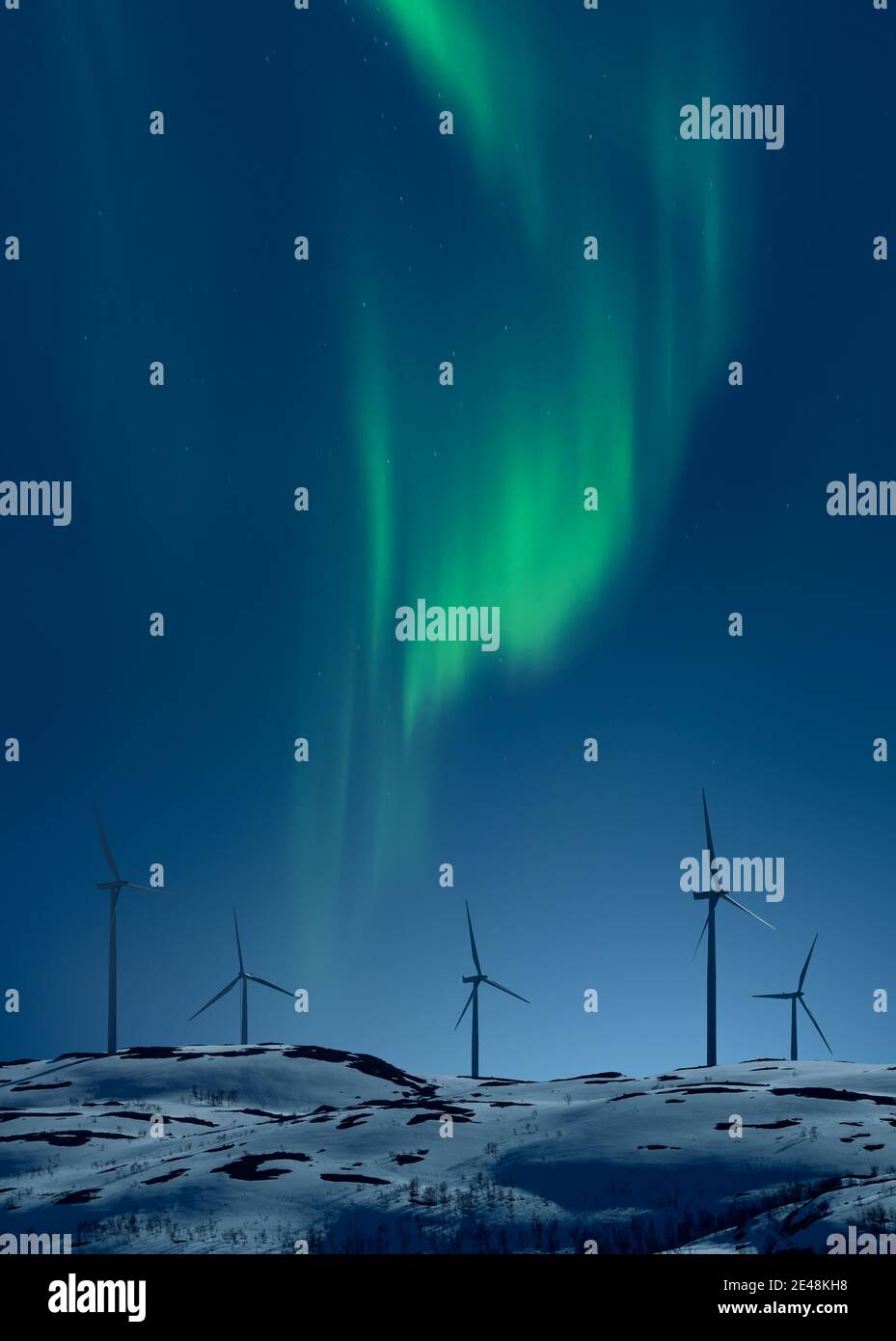 Wind turbine at night hi-res stock photography and images - Alamy