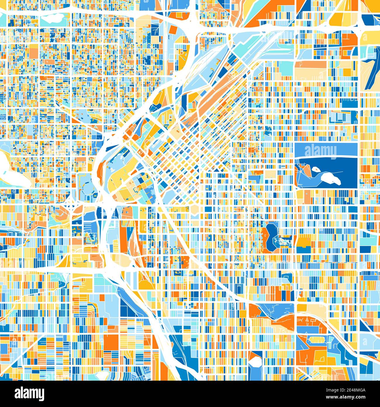 Denver map hi-res stock photography and images - Alamy