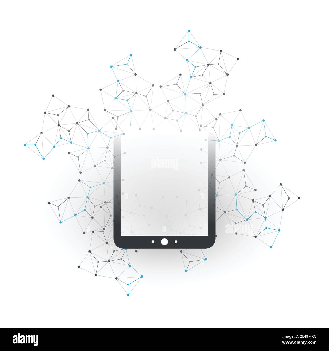 Digital Network Connections Mobile Technology Background Cloud Computing Design Concept With