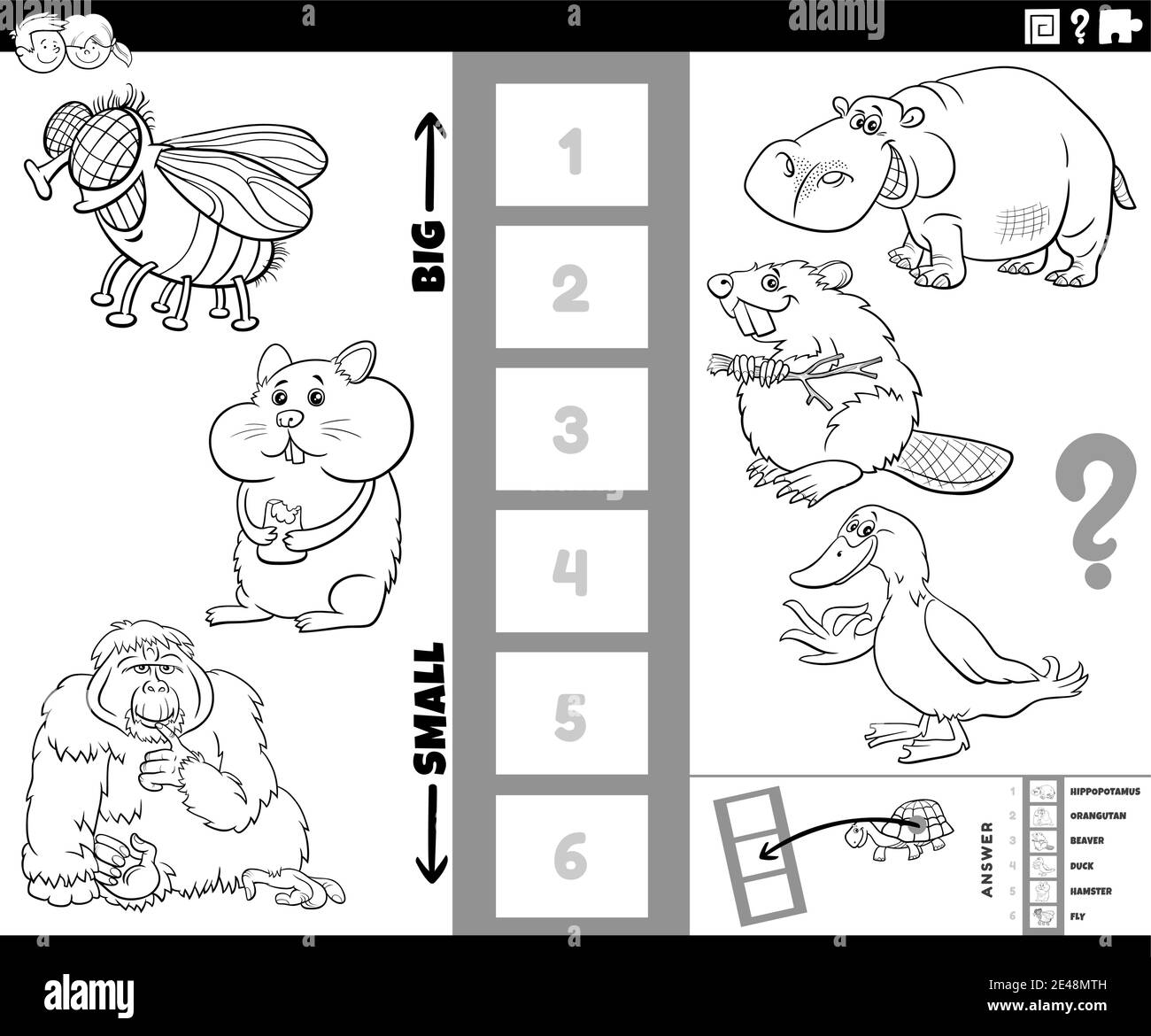 Black and white cartoon illustration of educational task of finding the ...