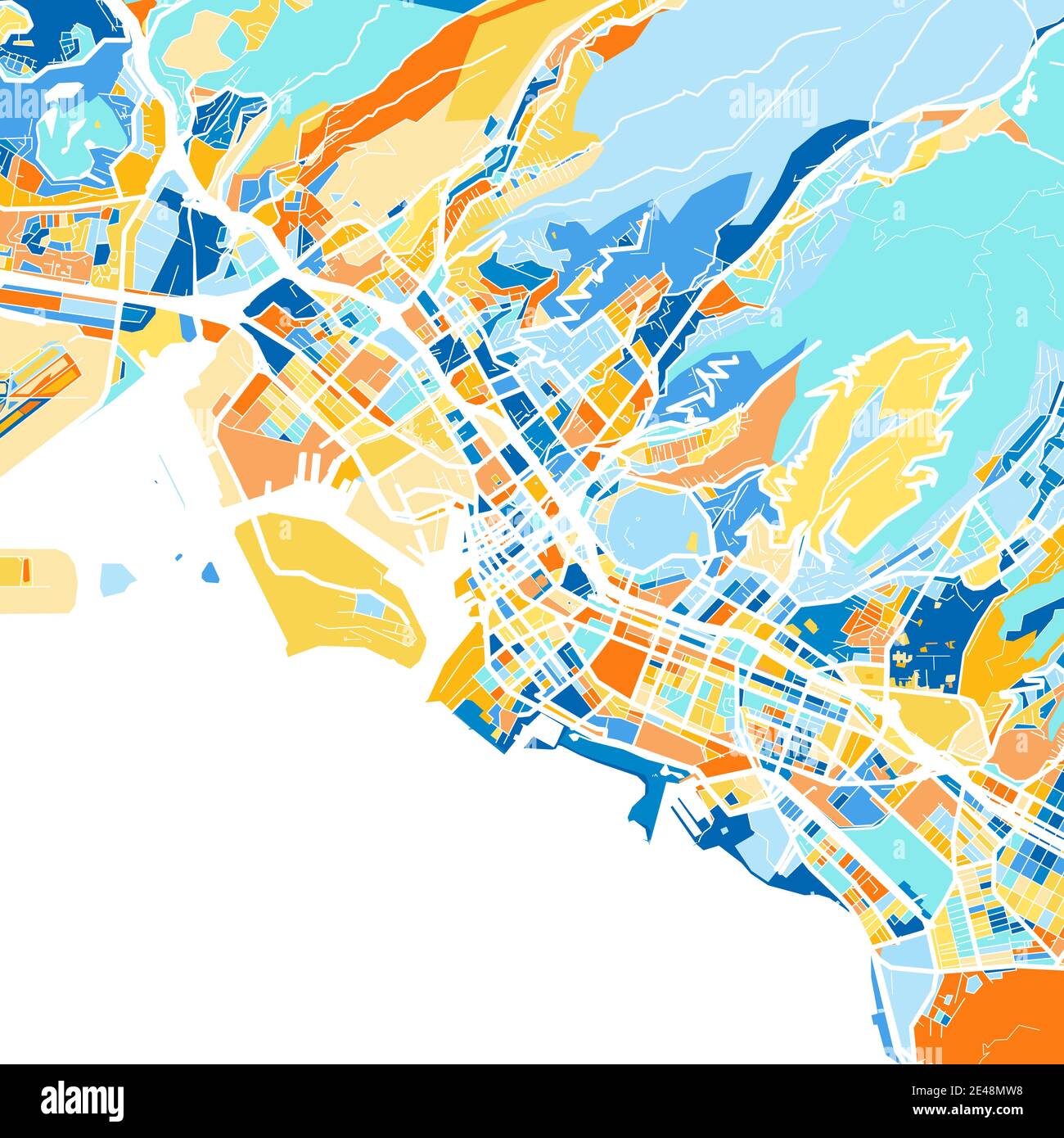 Honolulu map hi-res stock photography and images - Alamy