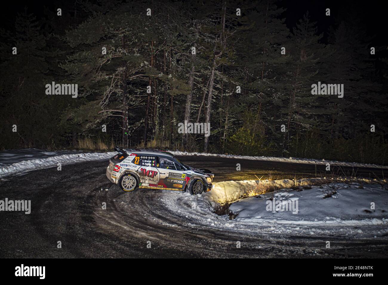 27 during the 2021 WRC World Rally Car Championship, Monte Carlo rally ...