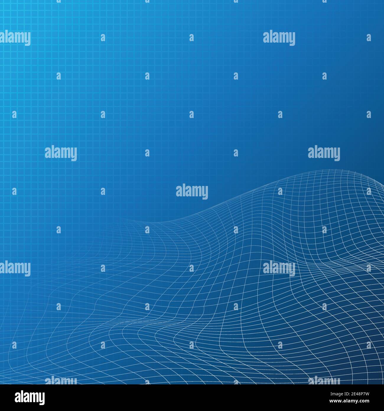 Futuristic Technology, Networking Design Concept with Wavy 3D Mesh ...