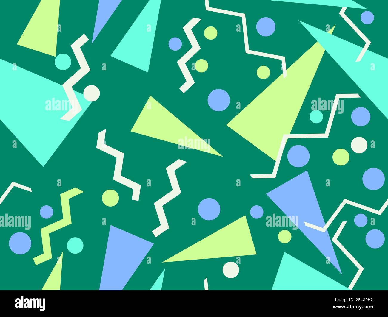 Seamless pattern with geometric shapes in the style of the 80s. Trendy ...