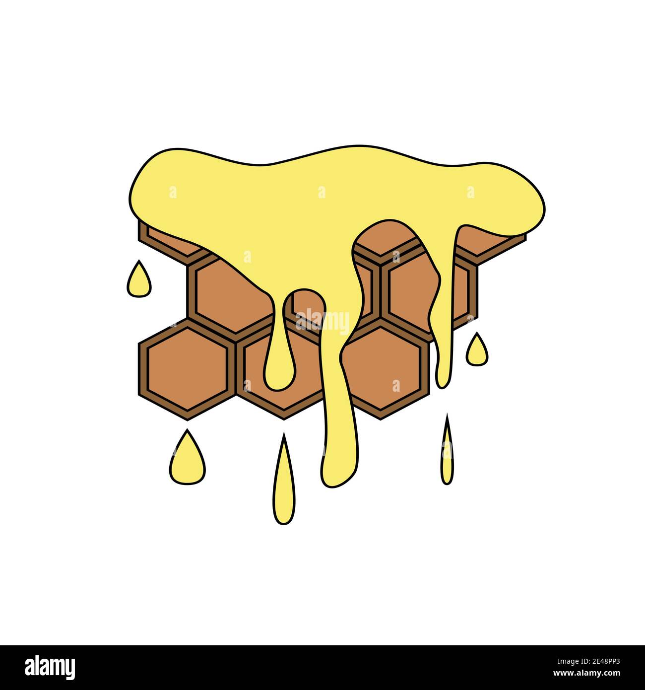 Vector honeycomb with flowing honey Stock Vector Image & Art - Alamy