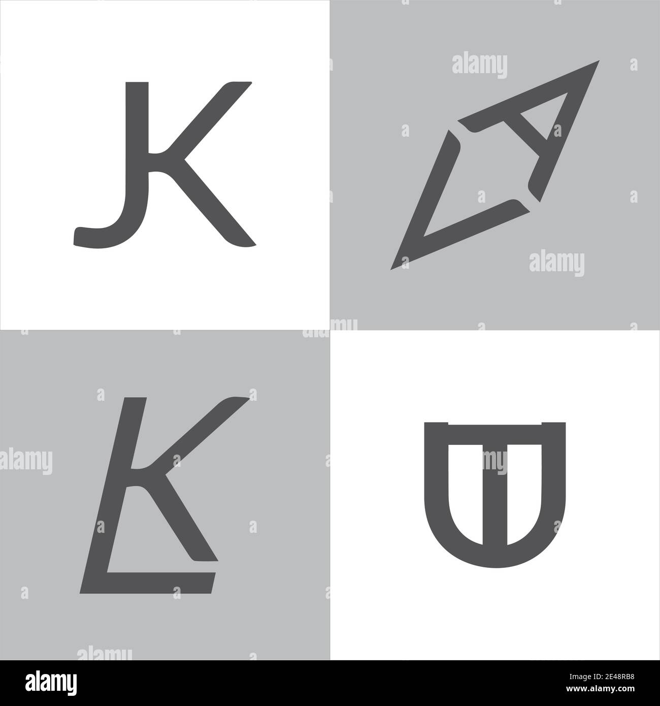 Vector alphabet monogram set Stock Vector Image & Art - Alamy